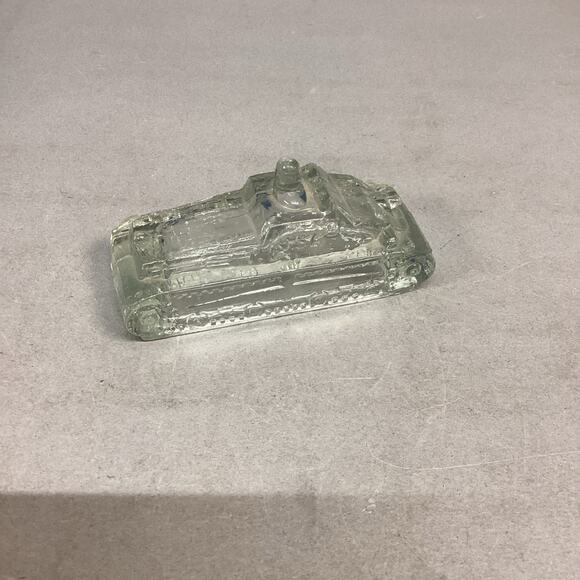 Other | Vintage Usa 1942 Wwii Era Tank Victory Glass Candy Container ...
